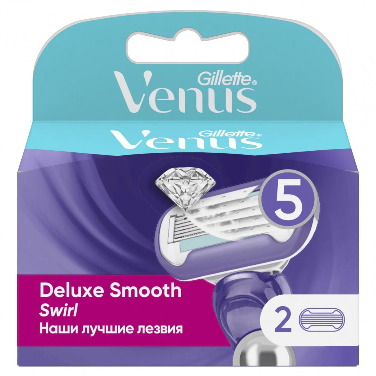 Gillette Venus Swirl Кассеты для бритья сменные 2шт 7702018401116