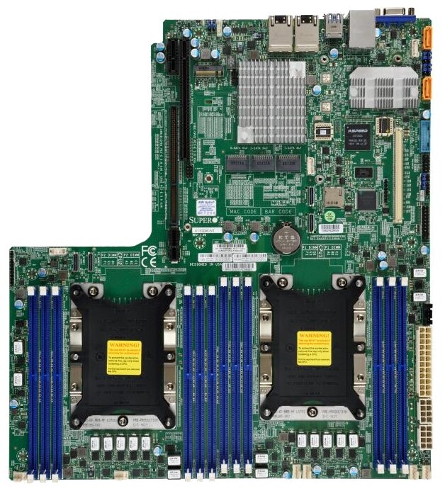 Материнская плата Supermicro MBD-X11DDW-NT-B Socket 3647 C622 12xDDR4 2xPCI-E 16x 1xPCI-E 1x 14 Нестандартный Retail