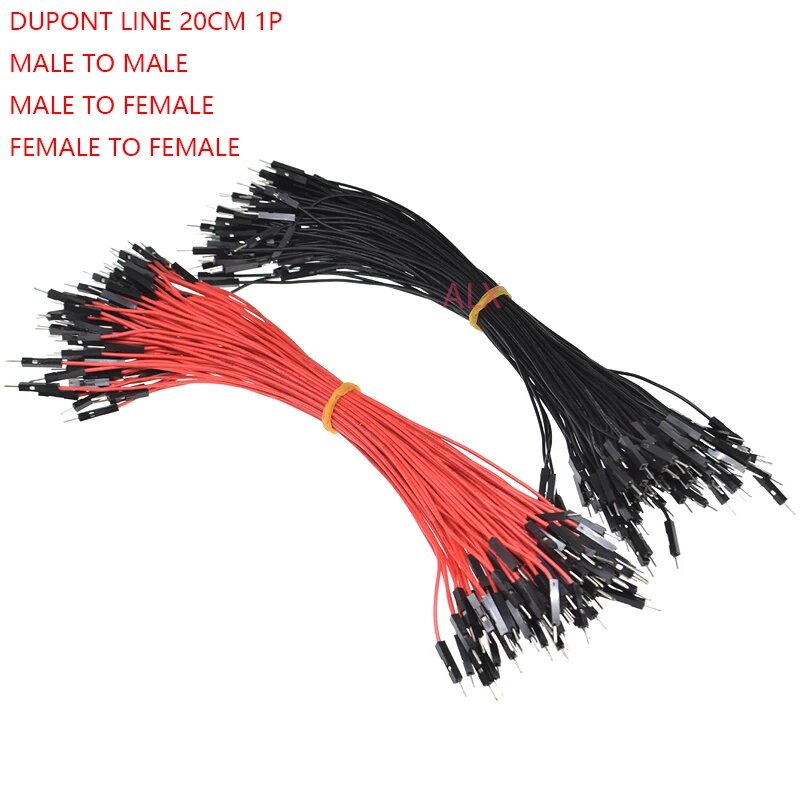 Dupont female to female, 2.54 мм, 20 см, черный
