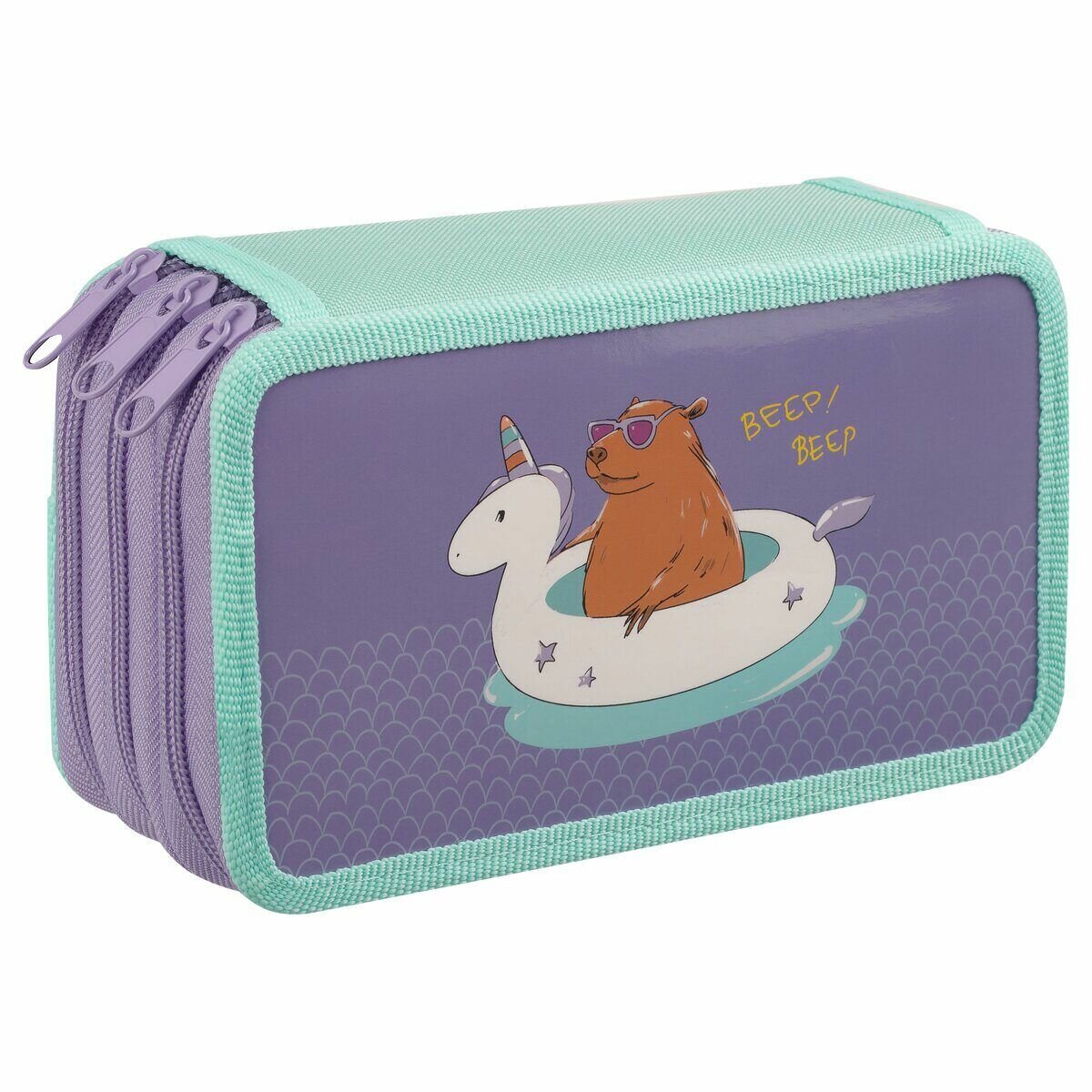 Пенал 3 отделения 190х110мм "Capybara"