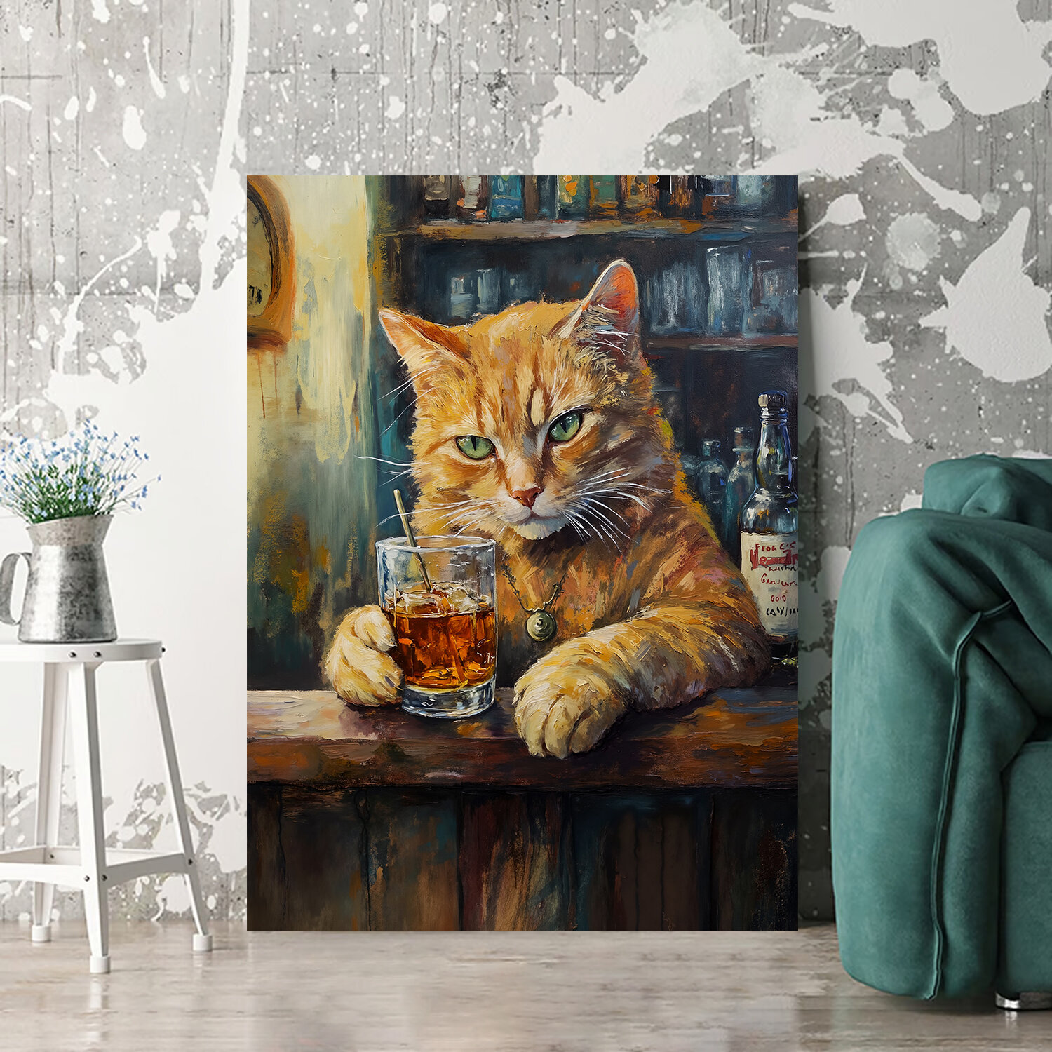 Котик / Картина на холсте, картина на стену / в интерьер, 30х40 см.