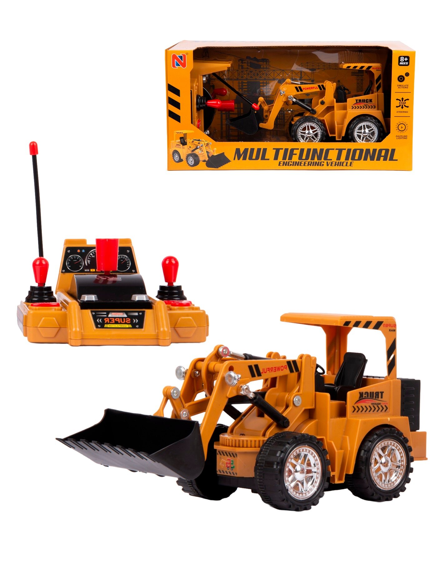 Трактор TONG DE 99-50B, на радиоуправлении, со световыми и звуковыми эффектами