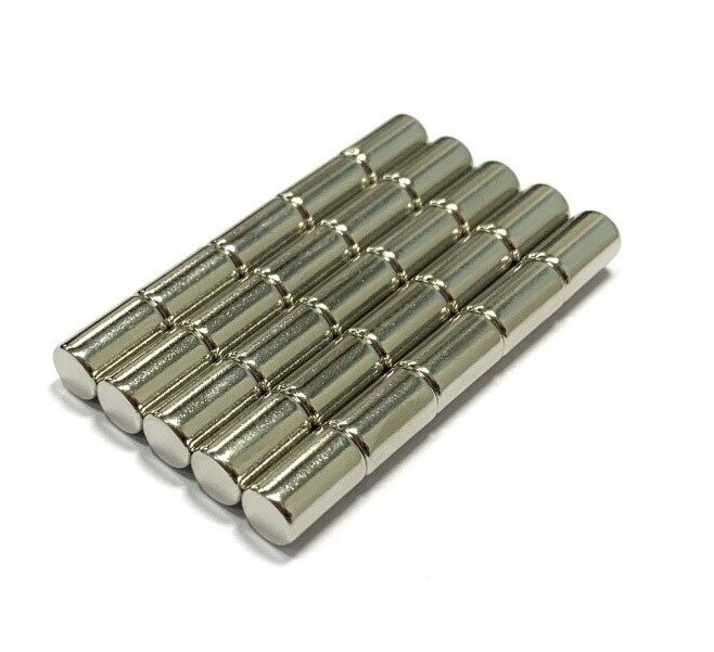 Неодимовый магнит 6х10 мм - 25 шт