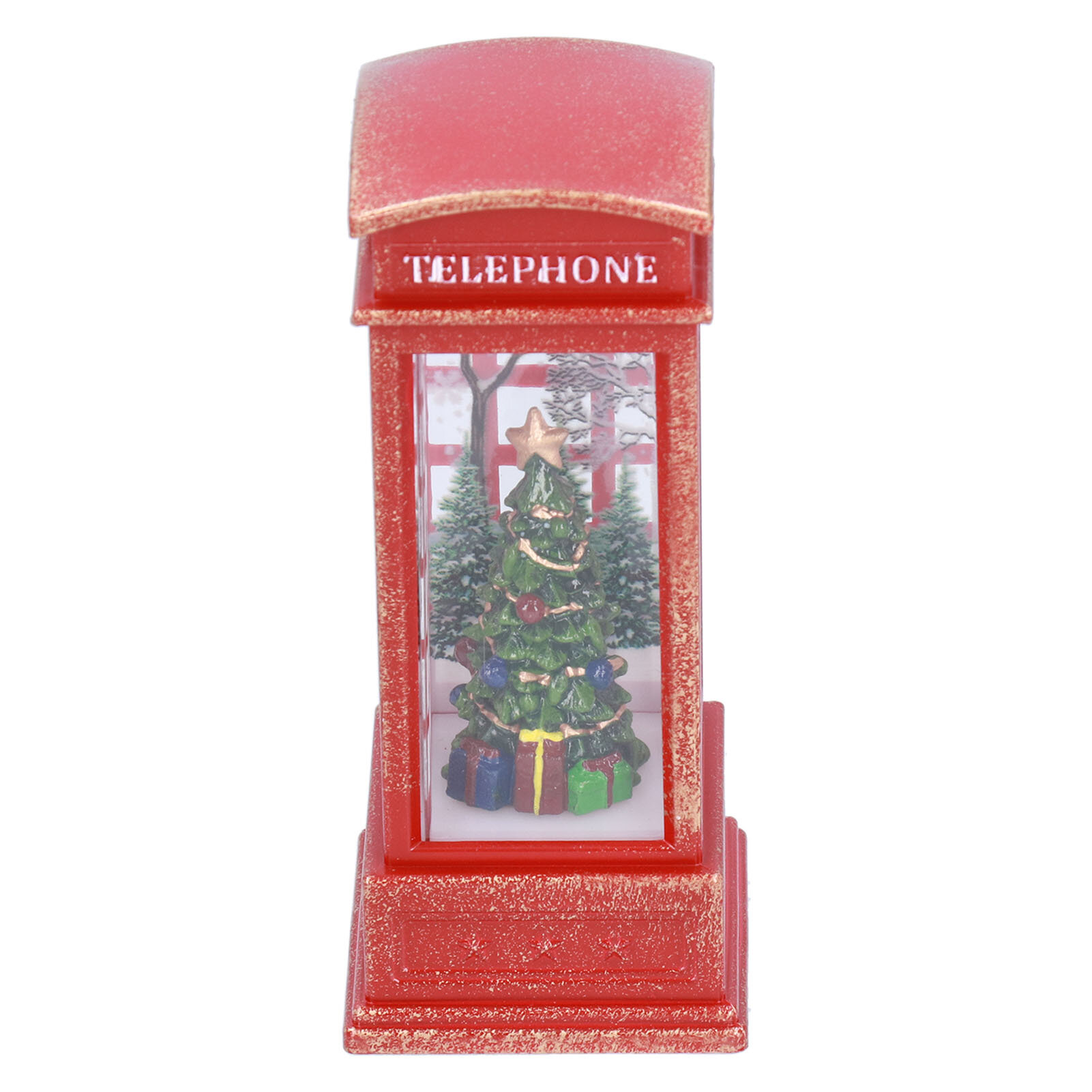 Christmas Decorations Telephone Booth Decoration Night Light Home Luminous GiftTree