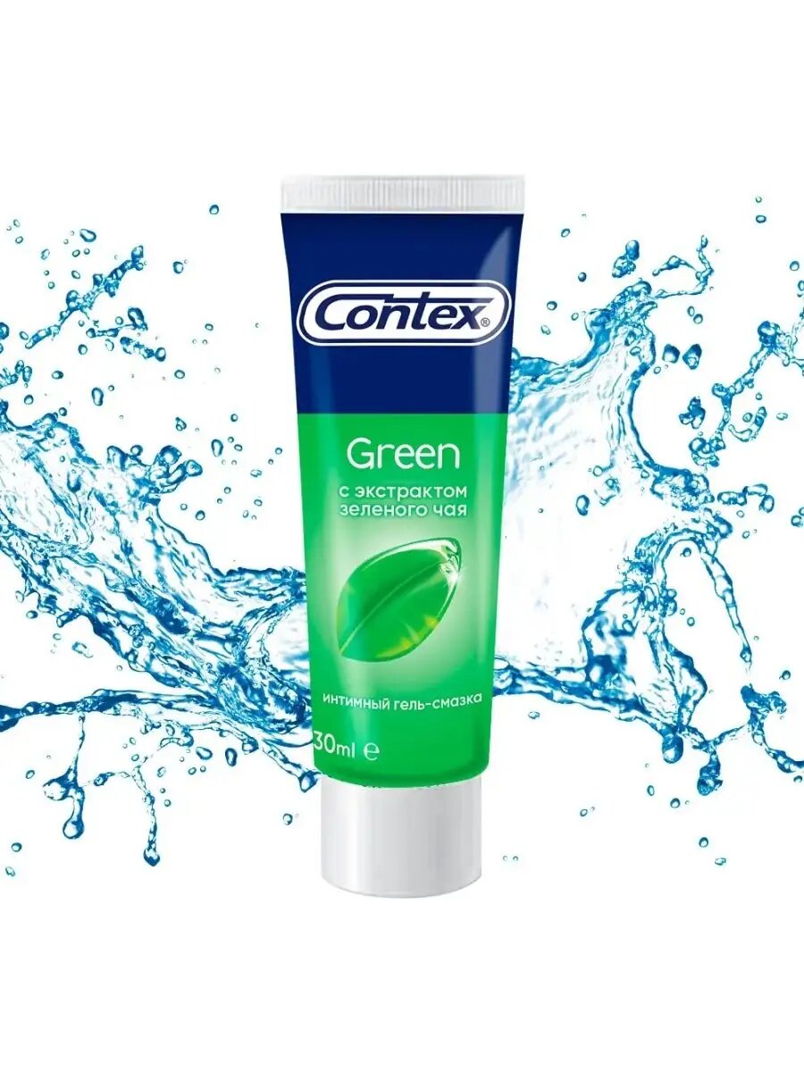Гель-смазка Contex Green с экстрактом зеленого чая, 30 мл, зеленый чай, туба