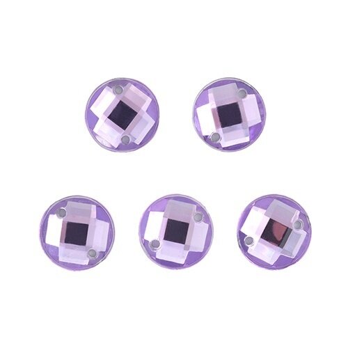 Стразы Magic 4 Hobby пришивные, акриловые, 6 мм, круг, цвет 05, сиреневый, 250 шт (MG. E.06.05.03)