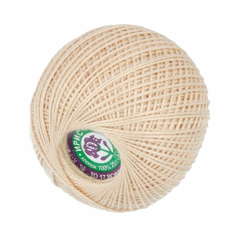 Набор пряжи ПНК им. Кирова "Ирис", хлопок, 20х25 г, 150 м, №5902 бежевый