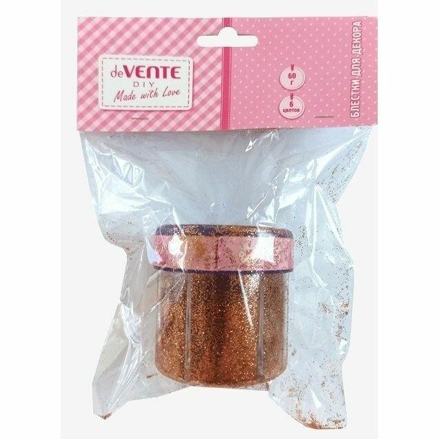 Блестки deVENTE 6 цветов 60 г, оттенки золота диспенсер с дозатором (8003139)
