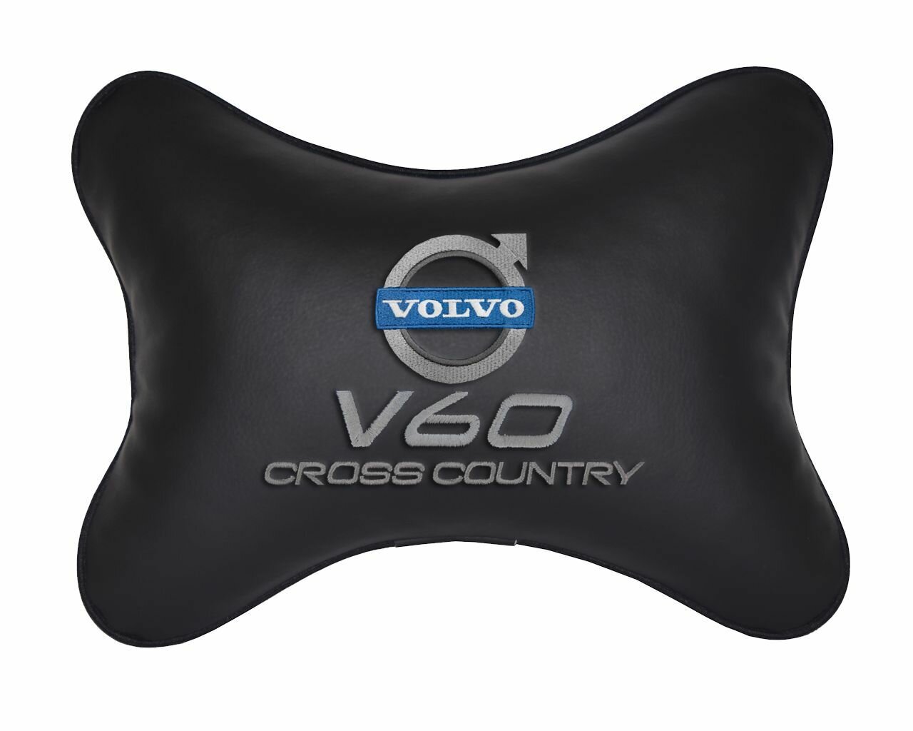 Подушка на подголовник автомобильная черная экокожа VOLVO V60 Cross Country