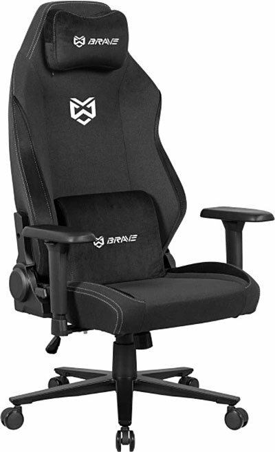 Прочное игровое кресло для геймеров до 150 кг Brave AF-1 Grizzly BK
