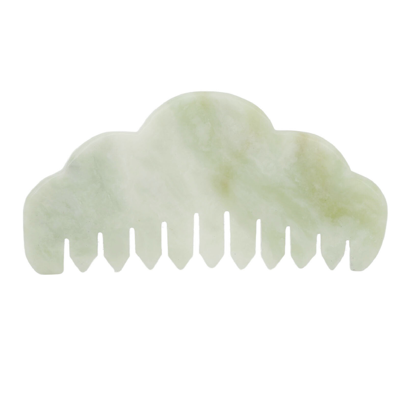 Натуральный нефритовый гребень-массажер для кожи головы, средство для ухода за кожей головы, гуаша (массаж головы и шеи) для профилактики облысения.