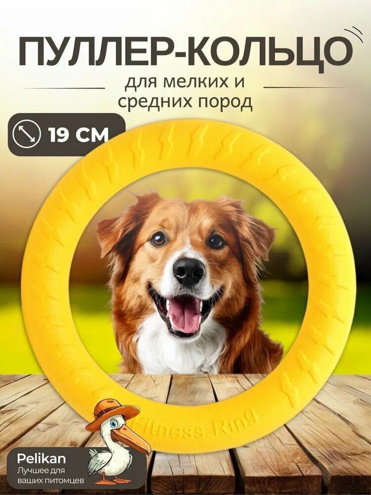 Игрушка для собак пуллер кольцо для мелких и средних пород, D19 см