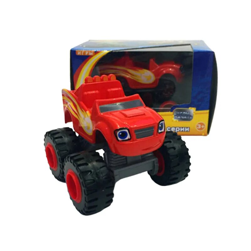 Детский металлический автомобиль Pudcoco Monster Machines Super Stunts Blaze Truck 4-6 лет Красный
