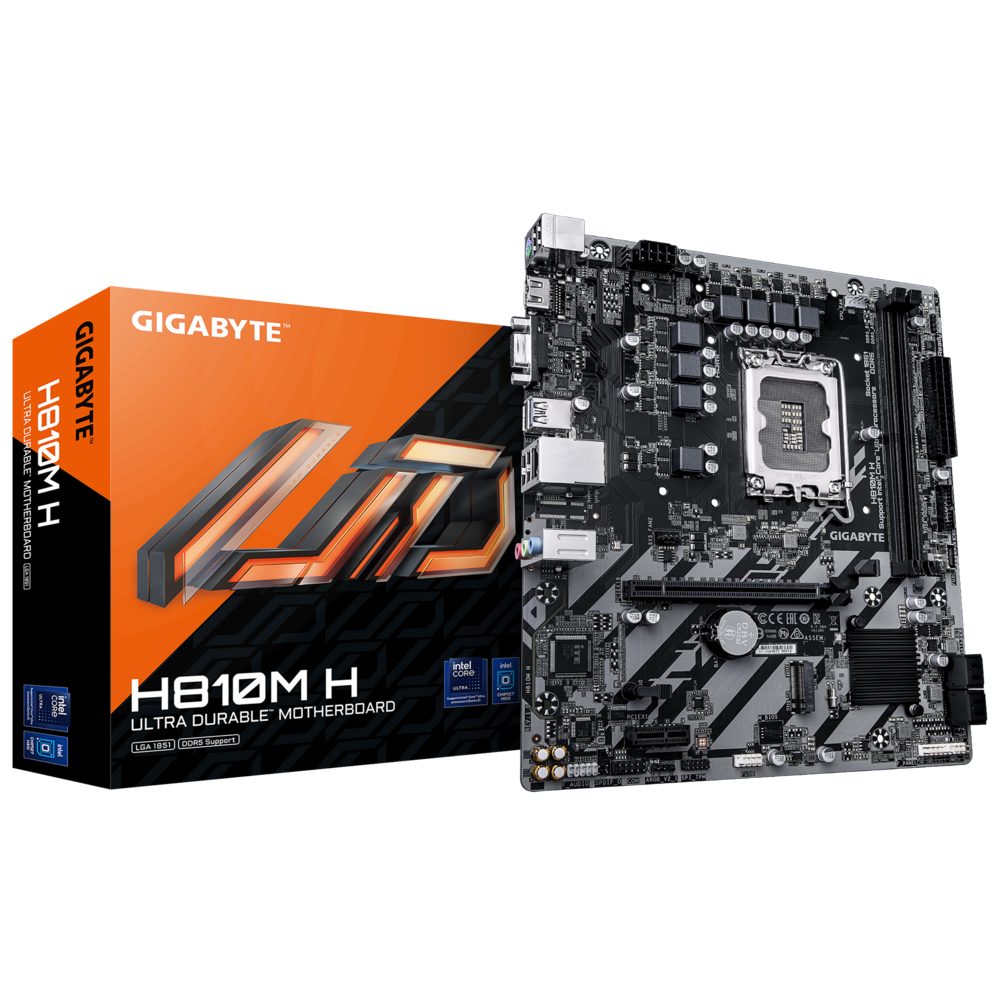 GIGABYTE H810M H (RTL) LGA1851 PCI-E Dsub+HDMI GbLAN SATA MicroATX 2DDR5