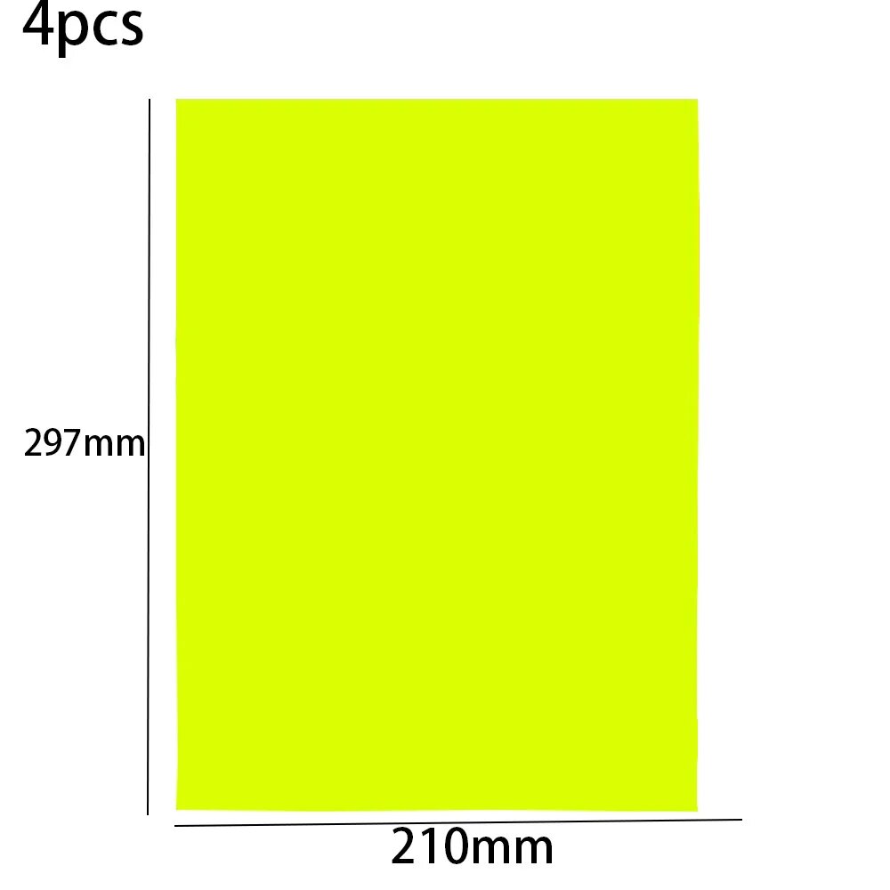 Неоновая светящаяся в темноте бумага, набор из 4 листов 1set 4pcs