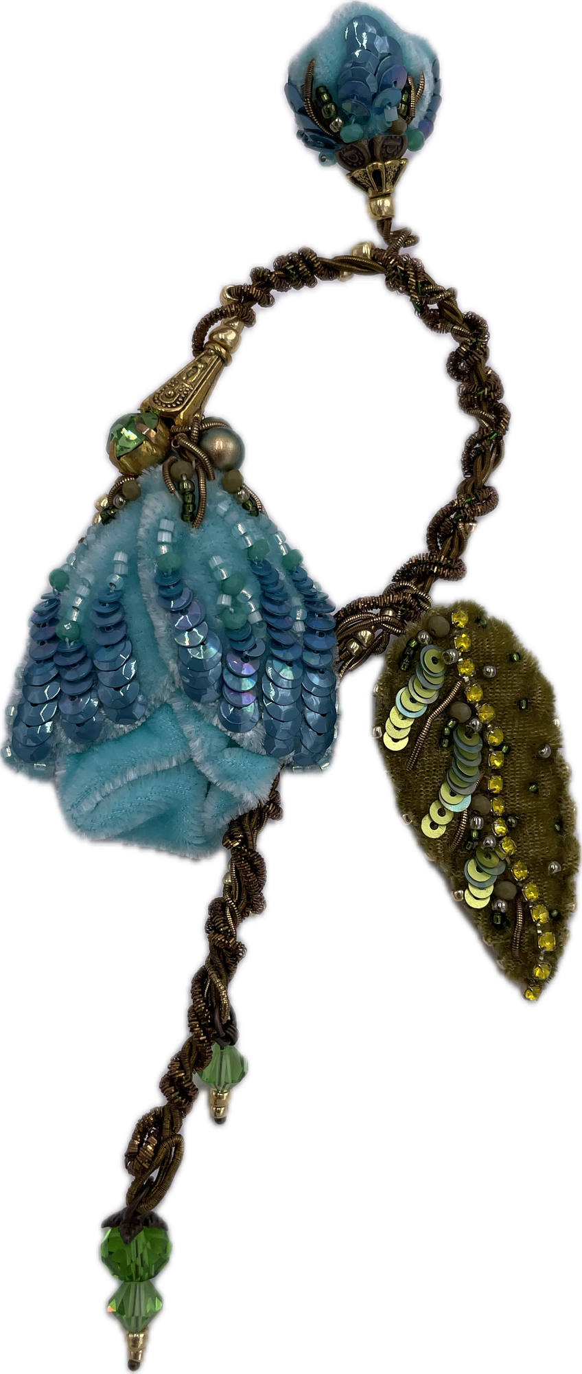 Брошь, бисер, стразы