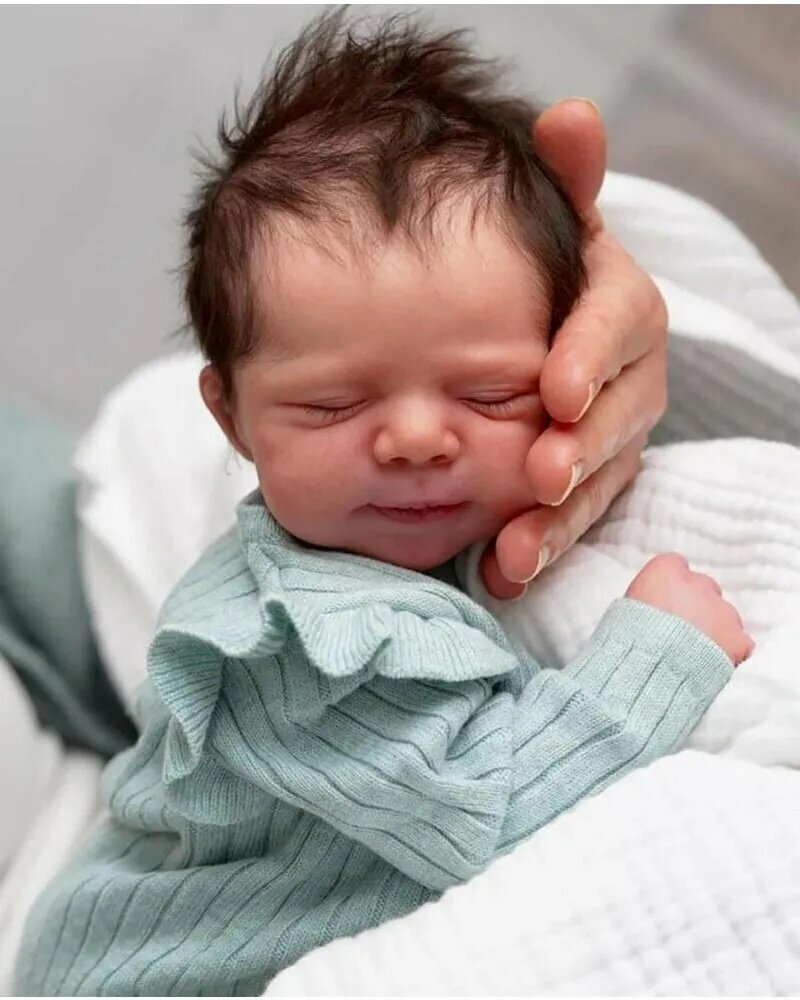 Кукла реборн 46см Реалистичная кукла Reborn dolls/из мягкой ткани/Унисекс