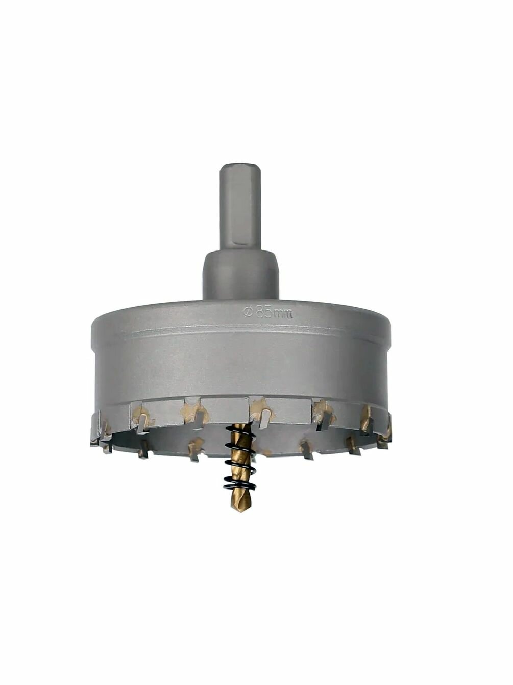 Коронка TCT с твердосплавными напайками для сверления по металлу, диаметр 85 мм