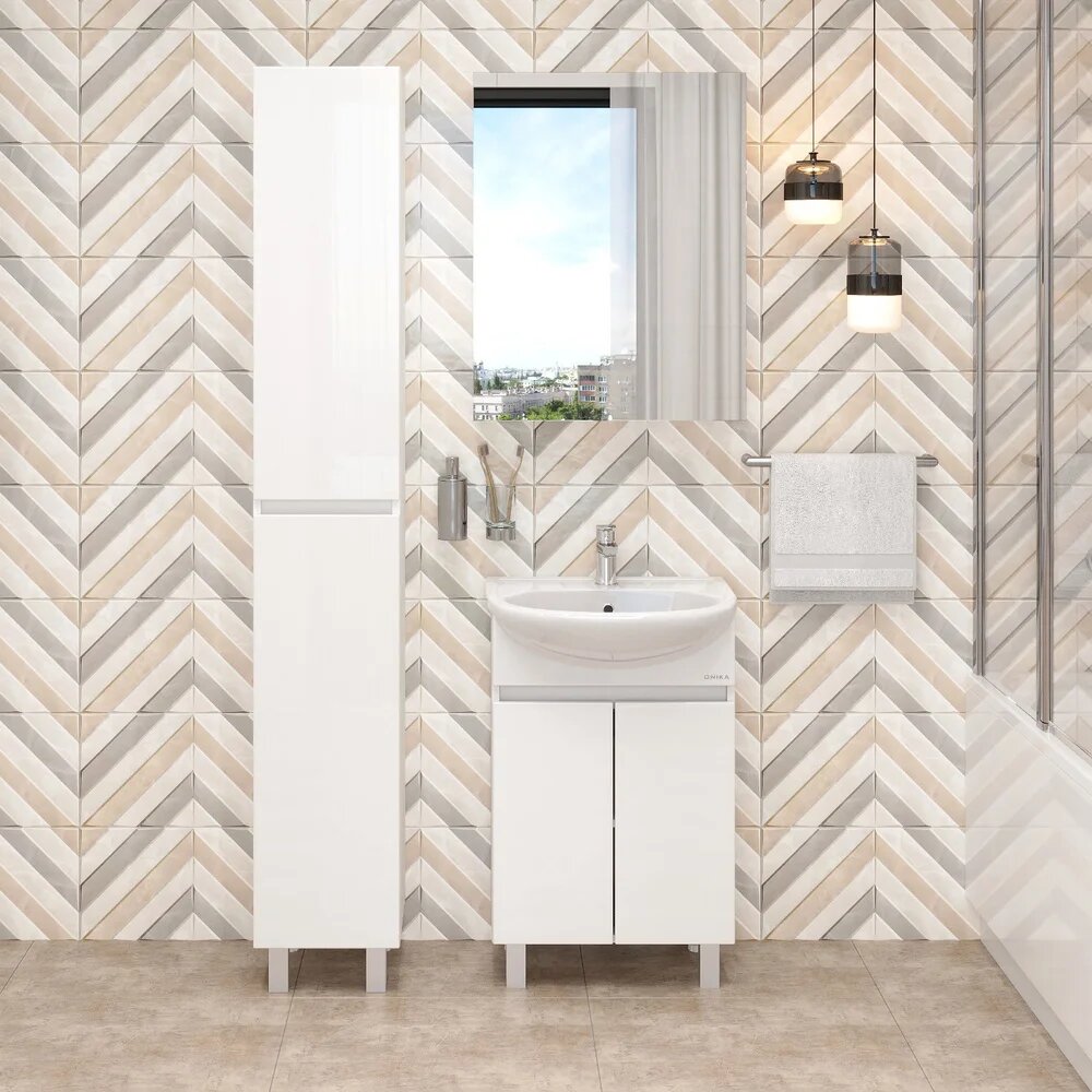 Мебель для ванной комнаты Onika Милтон 55 напольная, белая