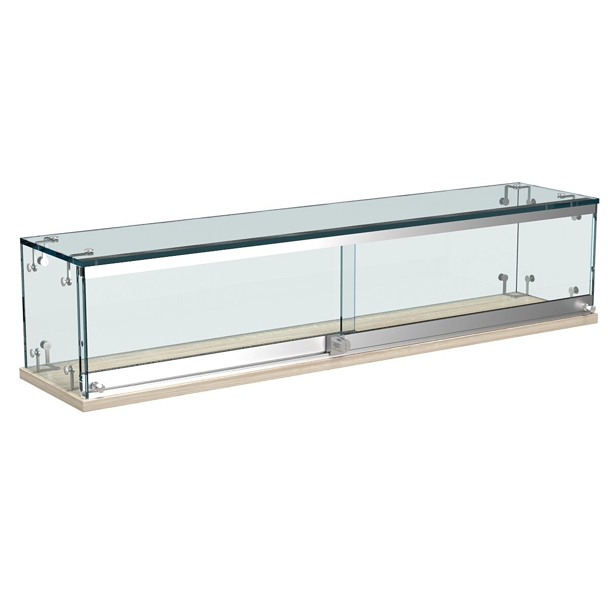 Витрина Истра настольная мини №3-3 с раздвижными дверками, Дуб Сонома