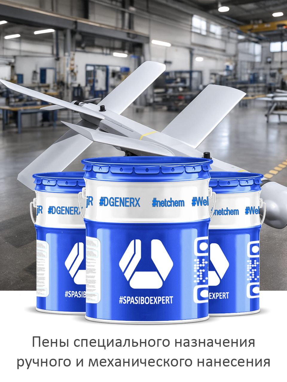 Пена полимерная для изготовления беспилотников (БПЛА), 1кг