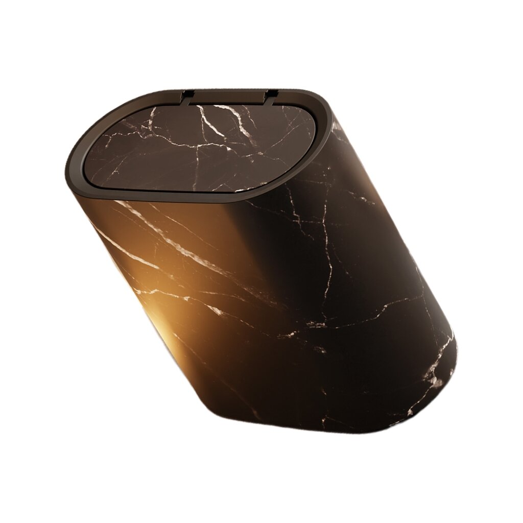 Маленькое мусорное ведро с крышкой, маленькое мусорное ведро в ванной-черный