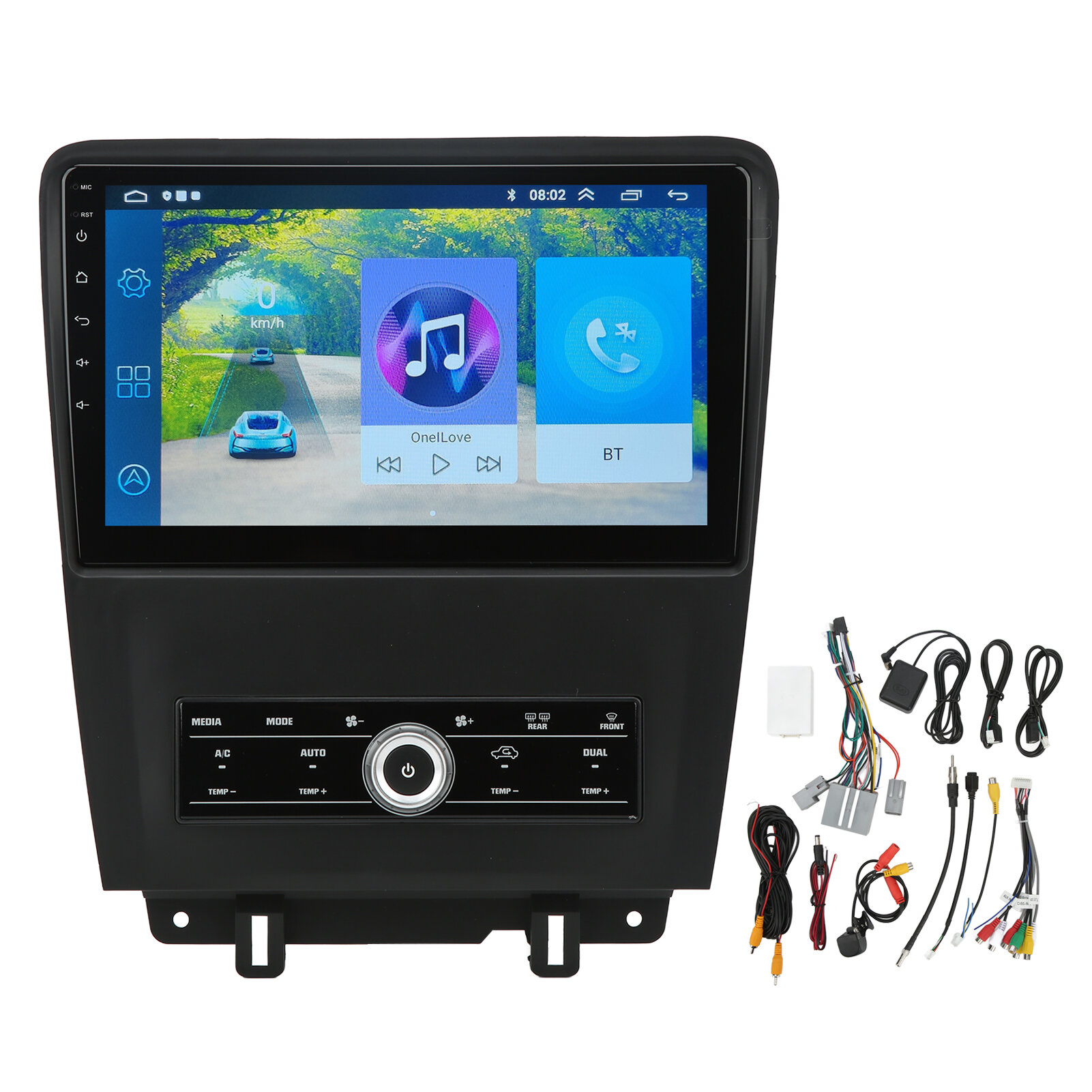 10in Touch Screen Car Stereo for Android 11 GPS Navigation Wireless Carplay Replacement for Mustang 2010‑2014