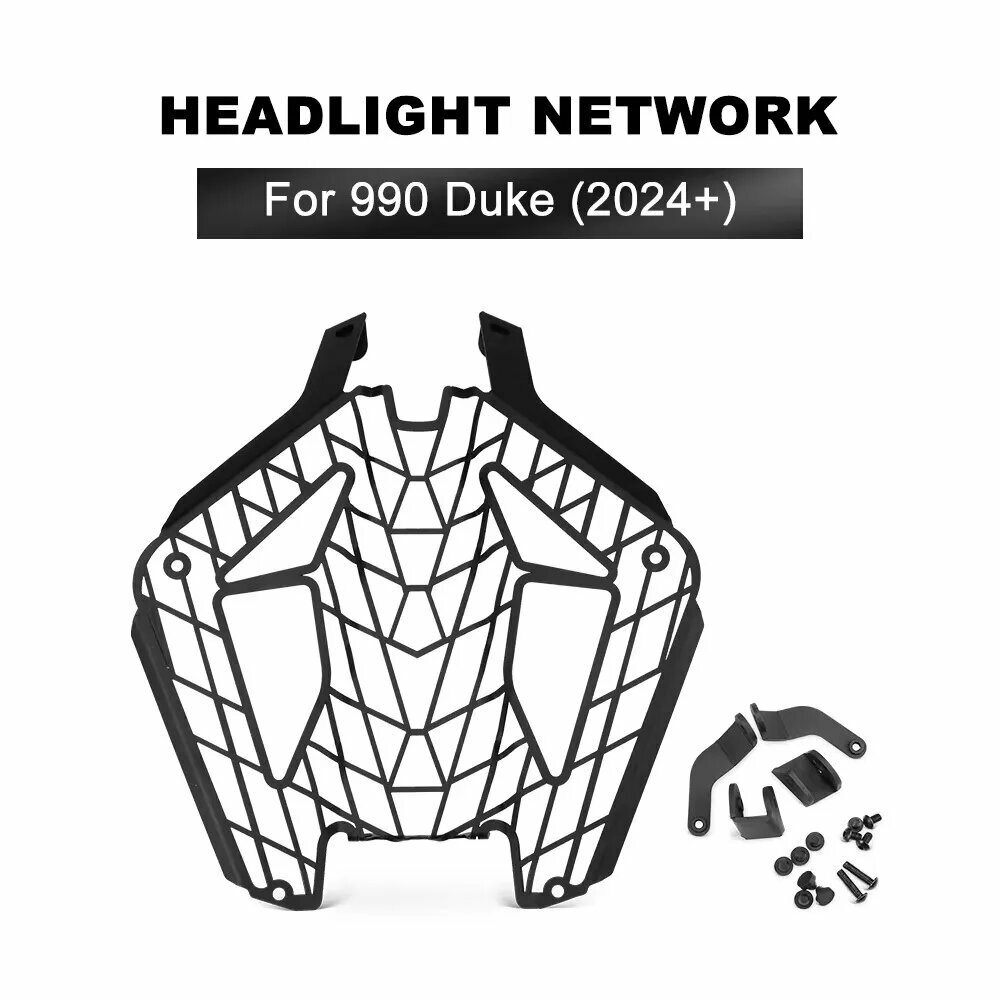 Duke 990 защита фар для мотоцикла 990 Duke 2024 2025, алюминиевая защитная крышка для головного света, аксессуары для защиты гриля