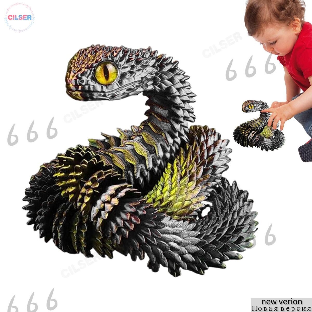 Гибкая 3D-Печатная Змея