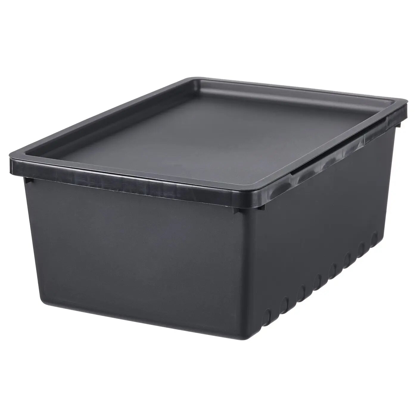 Ящик для хранения UPPSNOFSAD с крышкой, черный, 35x25x14 см/9 л