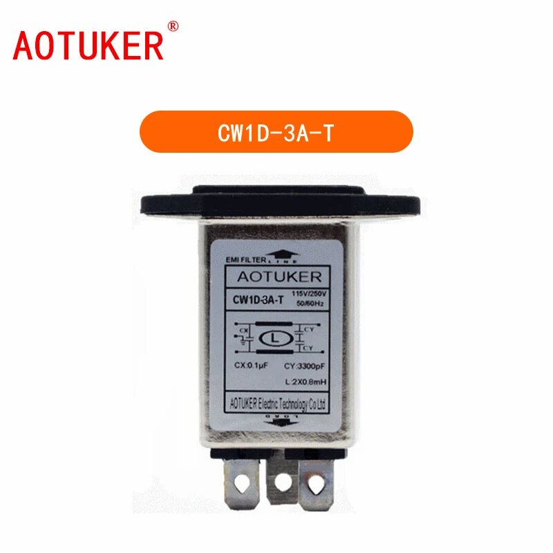 Фильтр электромагнитных помех AOTUKER CW1D-3A/6A/10A-T CW1D-3A-T