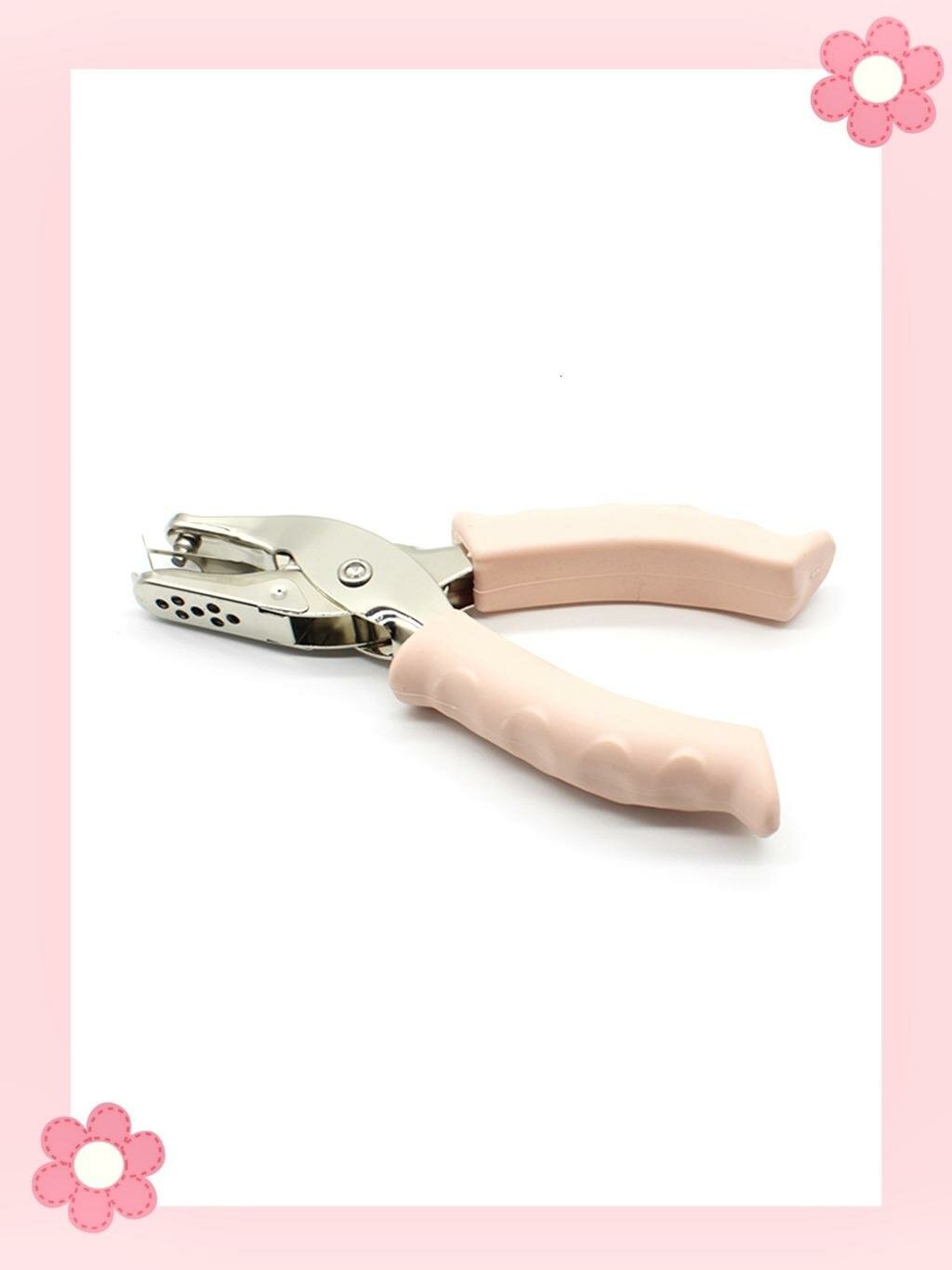 Ручной дырокол для кожи, Розовый 3 мм