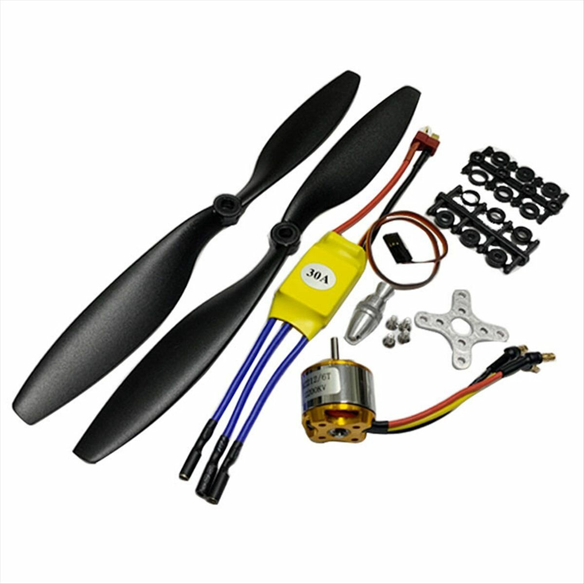 2212 1000KV 6T Бесщеточный выносной двигатель + 30A ESC + комплект пропеллера 10 для квадрокоптера для самолета набор двигателя