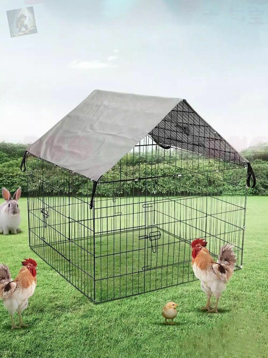 Клетка для кур, с/х птицы. Удачный фермер. Складная (С верхней крышкой)