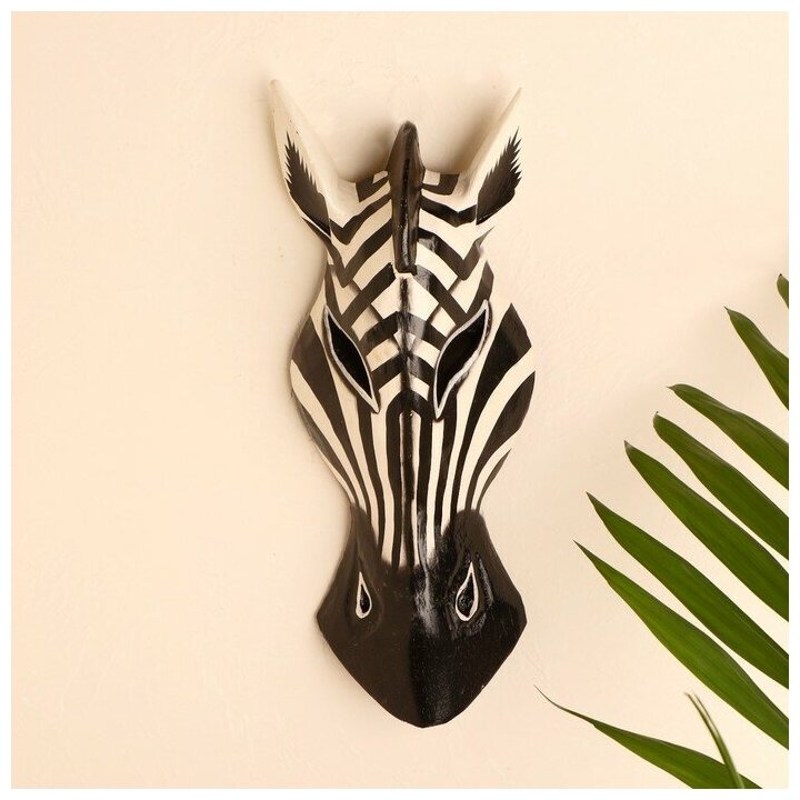 Маска «Зебра», 30×16×7 см, дерево