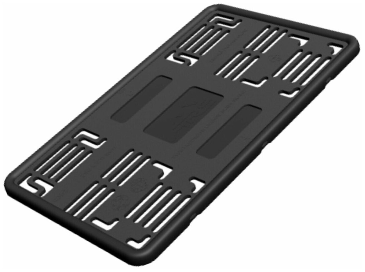 Рамка для номера, ARS 290х170 силиконовая c пластиковой основой, нового типа 1А, черная 1 шт.