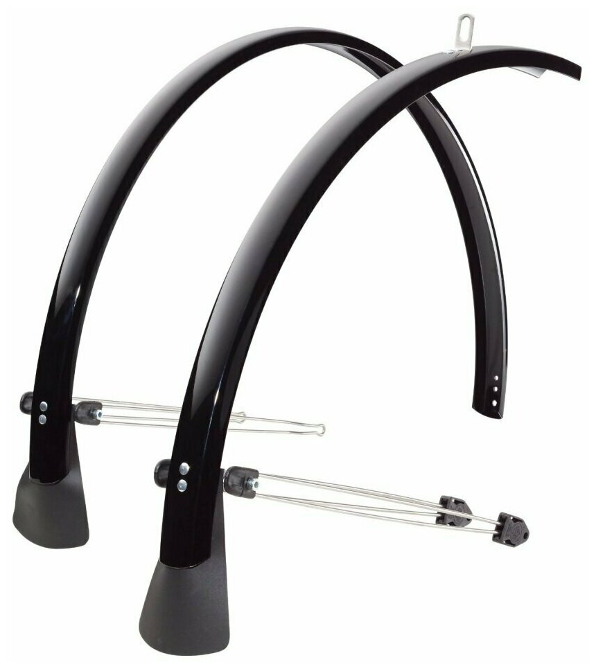 Комплект крыльев для велосипеда SKS Commuter 26 ATB Aluflex 60 A, ширина 60мм, черные с брызговиками.