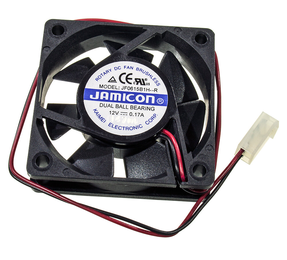 60х60х15мм, JF0615B1H, 12В, Вентилятор DC, JAMICON