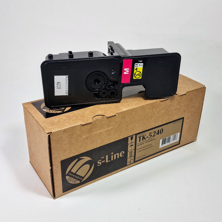 Тонер картридж TK-5240M, S-Line, для Kyocera ECOSYS M5526cdn, M5526cdw, P5026cdn, P5026cdw, пурпурный, 3000 листов