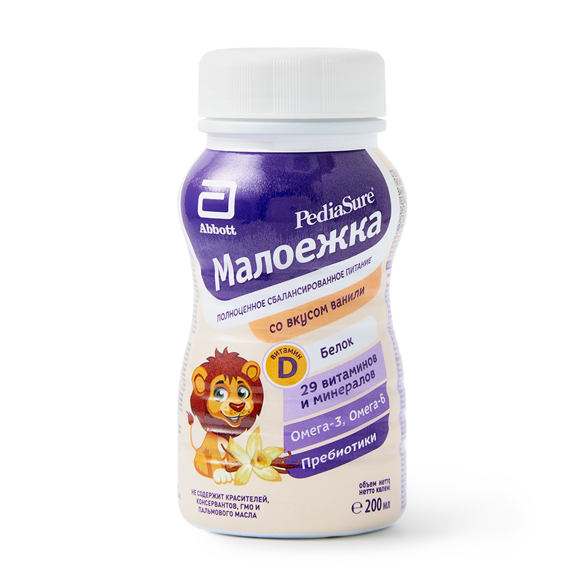 Детское питание PediaSure Малоежка, ваниль, с 12 мес, без пальмового масла, 200 мл