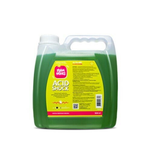Foam Heroes Acid Shock кислотный шампунь для ручной мойки автомобиля, 3л