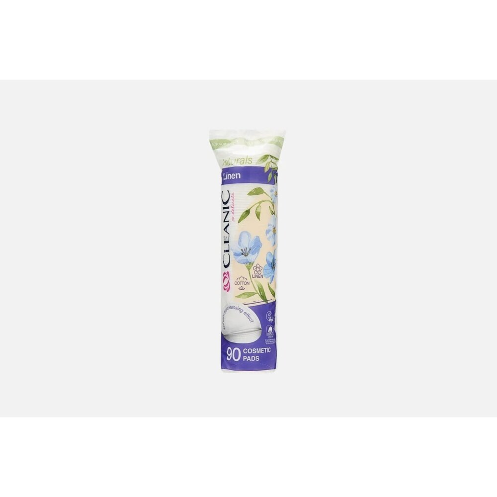Ватные диски СLEANIC "Naturals", Linen, гигиенические, пилинг, 90 шт (10000309)
