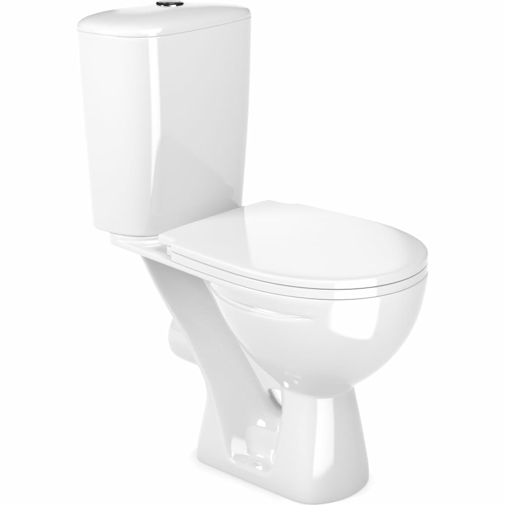 Унитаз-компакт Gesso Фобос HOME De Luxe c 2-х уровневой арматурой, сиденьем дюропласт, микролифтом и болтами крепления