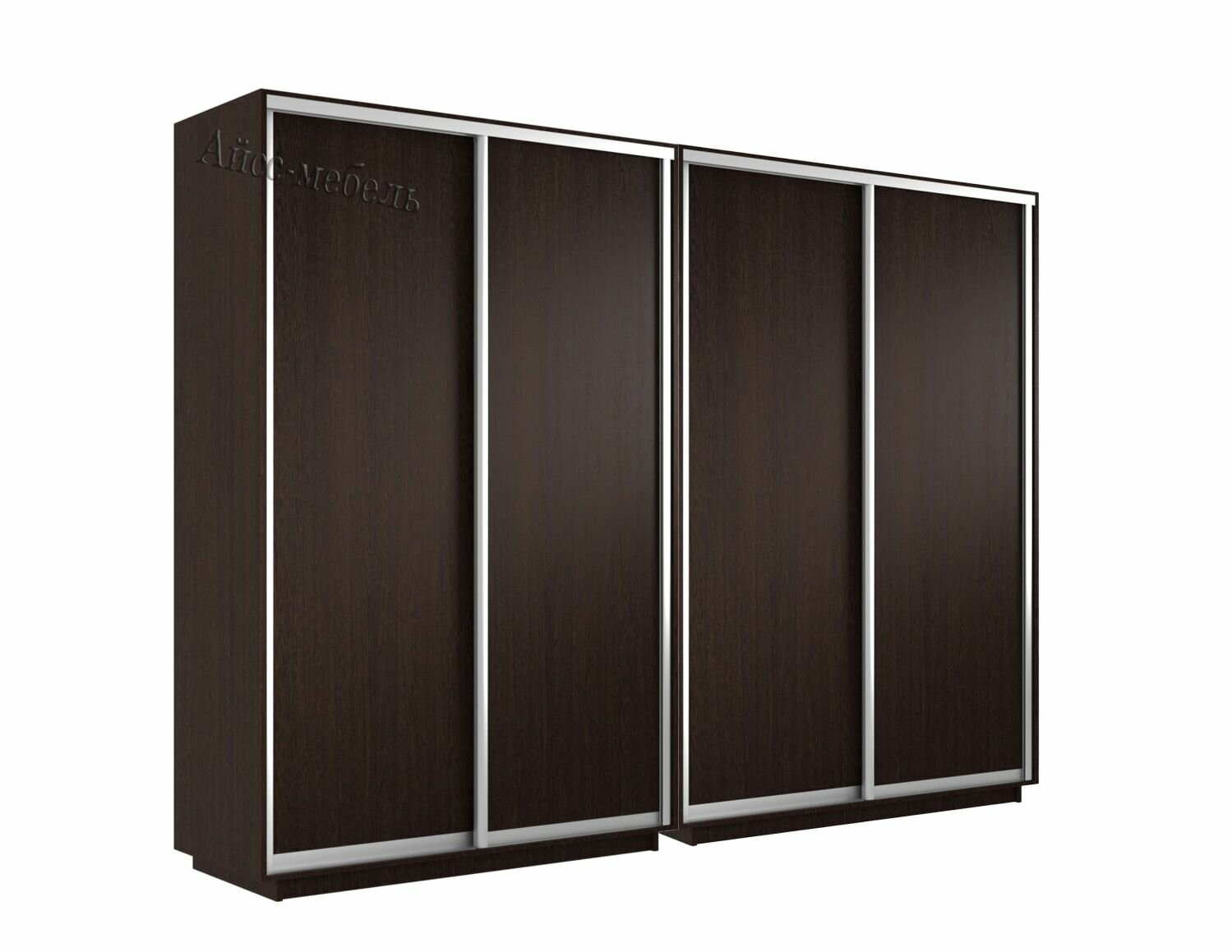 Система из двух шкафов-купе 2,8 Экспресс 4-х дверный 280 х 220 х 45 ЛДСП Венге