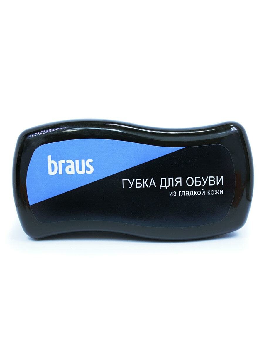Губка для гладкой кожи чёрная, цвет черный, бренд Braus, артикул 1016_черная