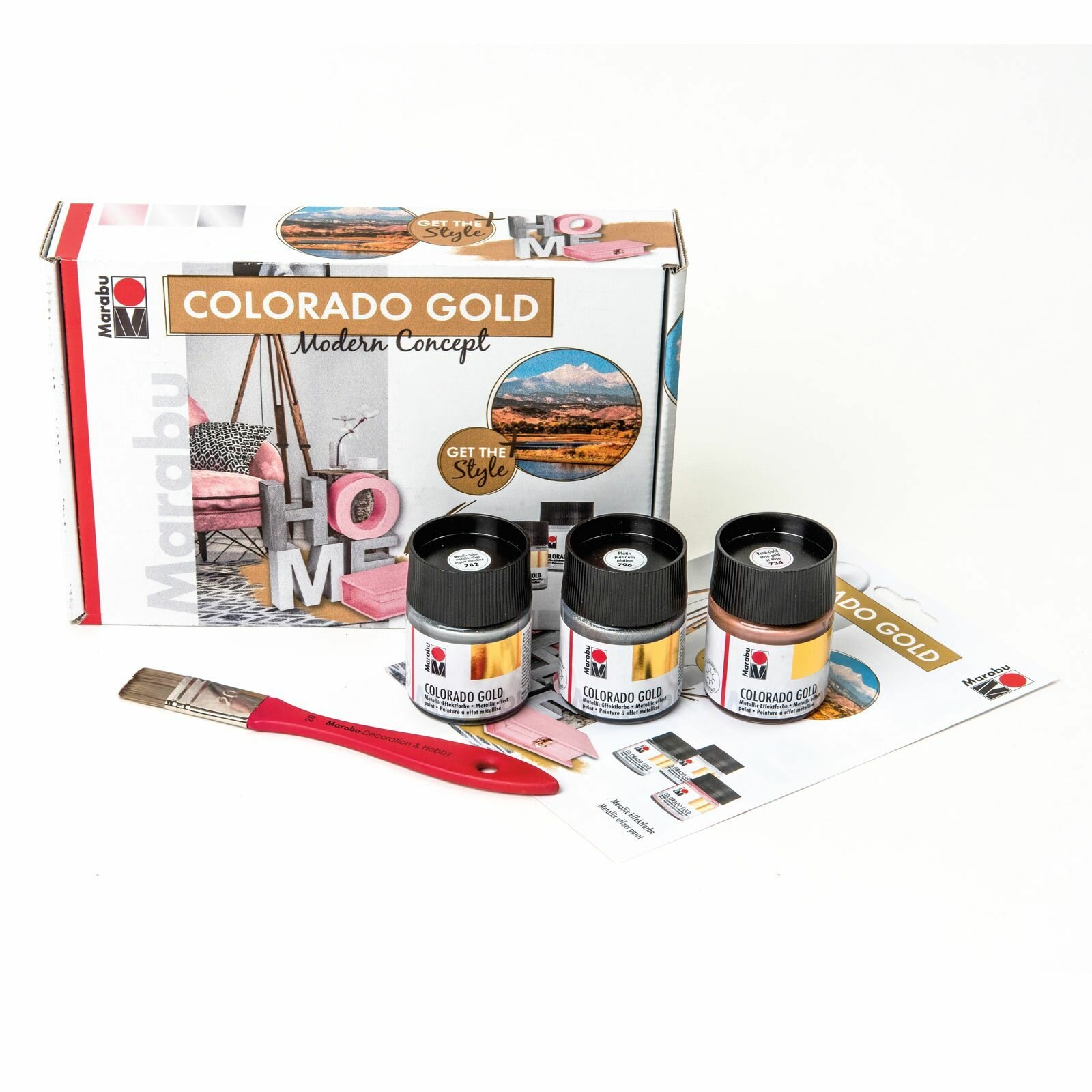 Набор красок с металлическим эффектом Marabu Colorado Gold Modern Concept