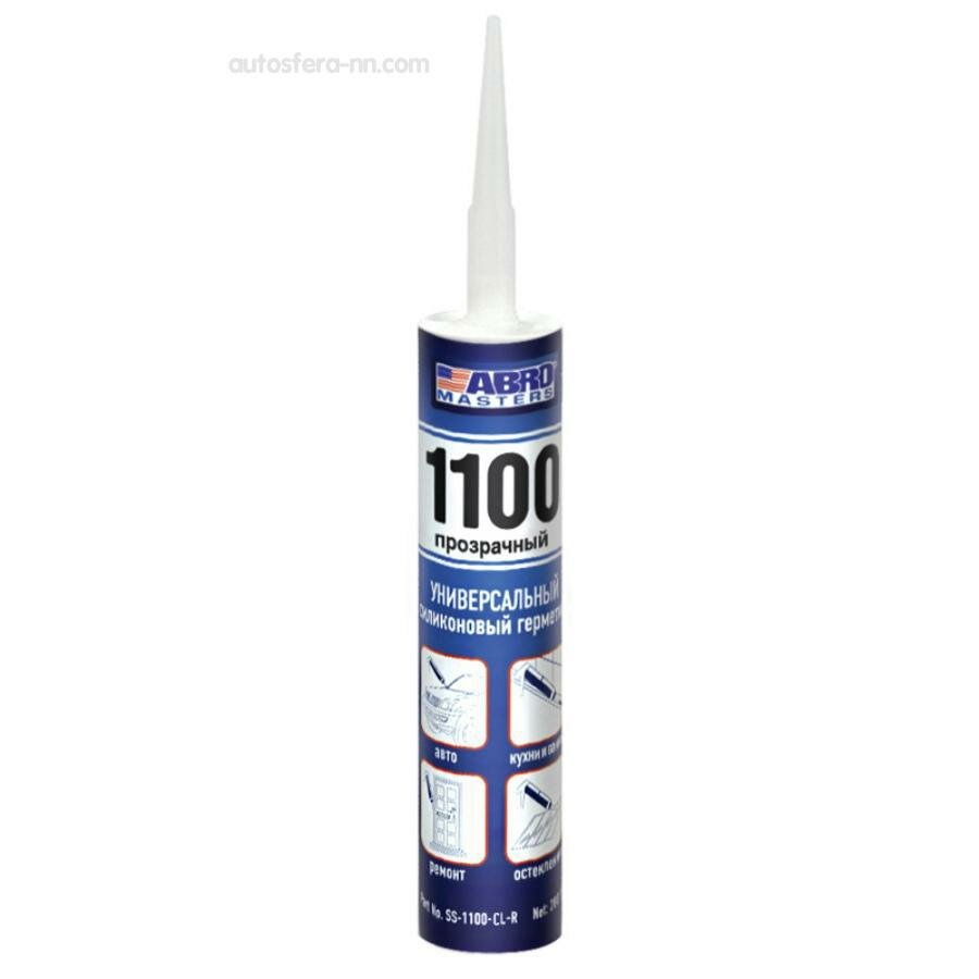 ABRO SS1100CL Герметик универсальный силиконовый прозрачный (280мл) "ABRO Masters" (ABRO)