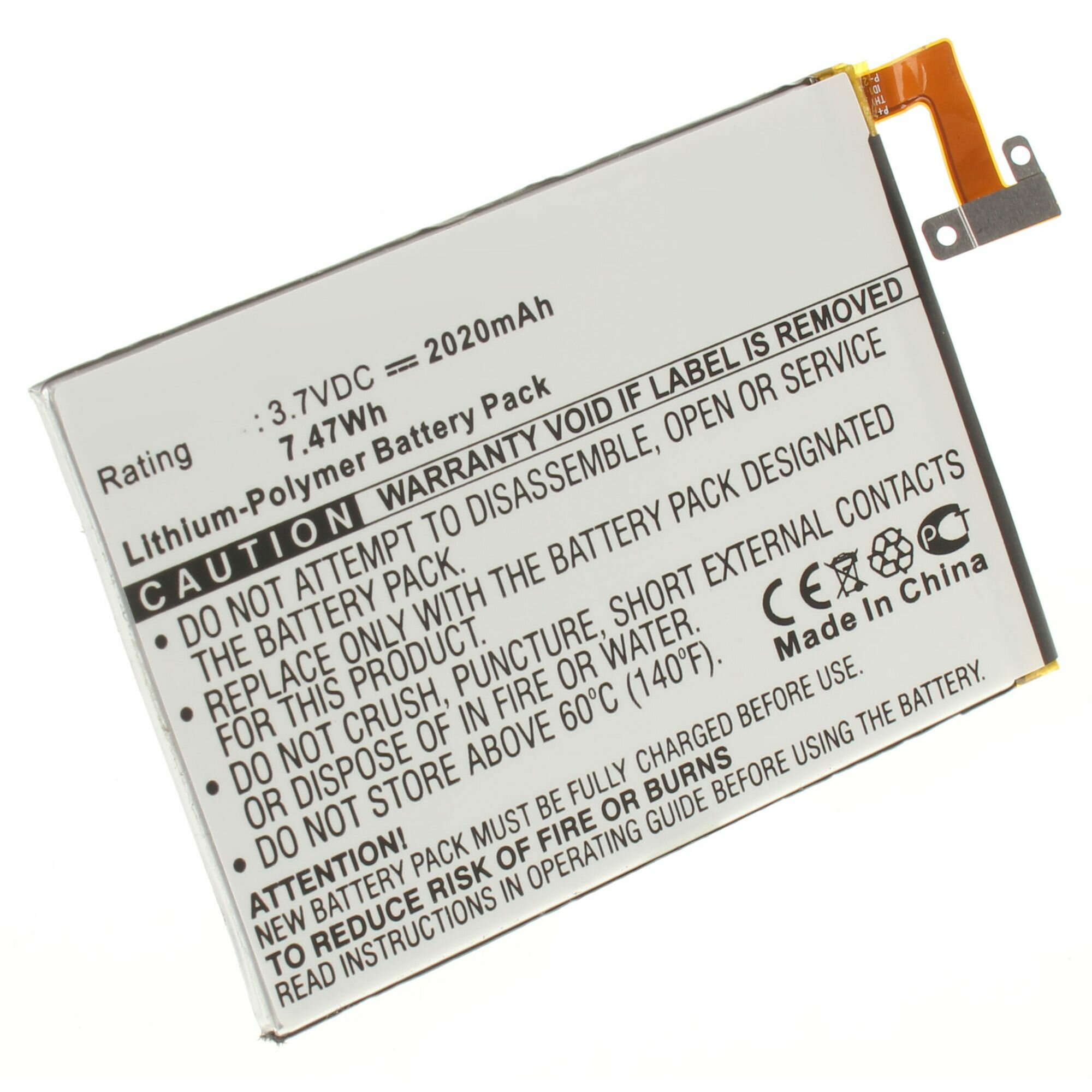 Аккумуляторная батарея iBatt 2020mAh для телефона HTC Butterfly, J Butterfly (BL83100)