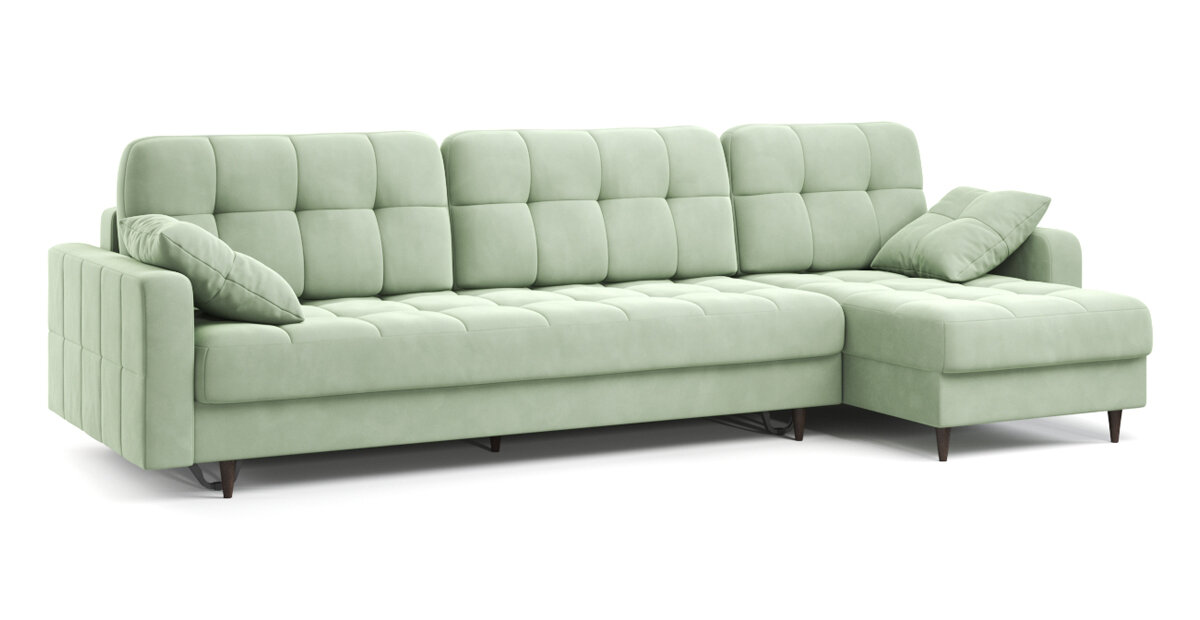 Угловой диван Цвет Диванов Стокгольм NEXT 22 макси 307 угловой Ментоловый