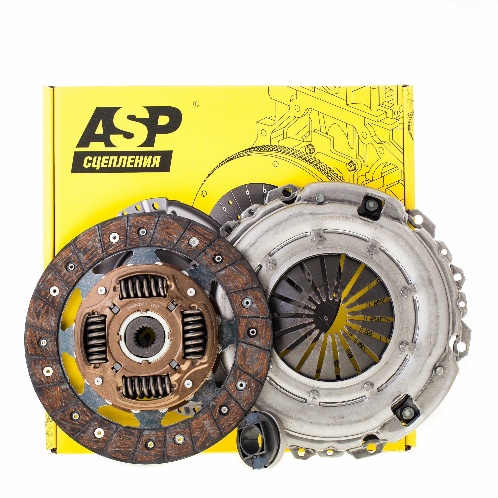 Сцепление в сборе PSA C4 Berlingo II 207 308 Partner II mot.1,6HDI ASP A0801228C